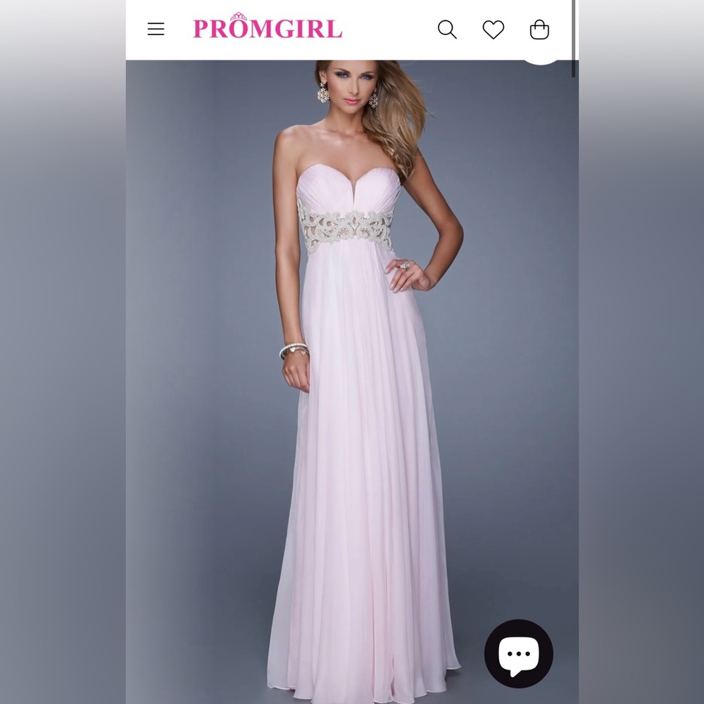 Promgirl Light Pink Strapless Dress - Gem